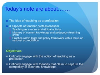 Teaching profession | PPTX