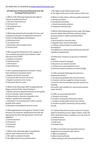 Teaching profession part 1 | PDF