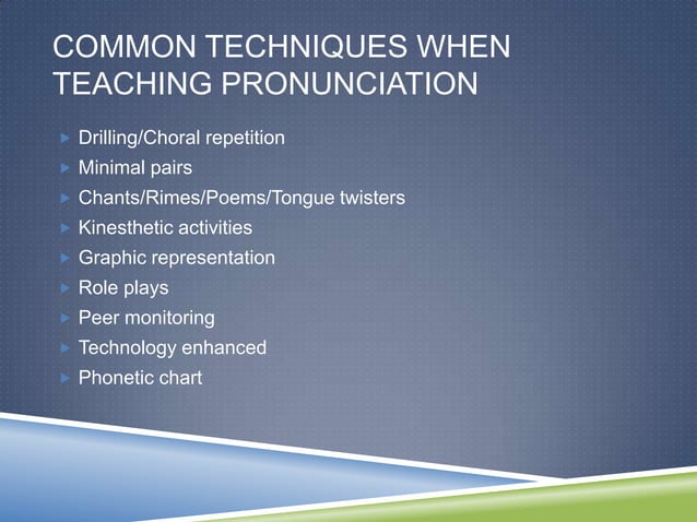 Teaching pronunciation | PPTX