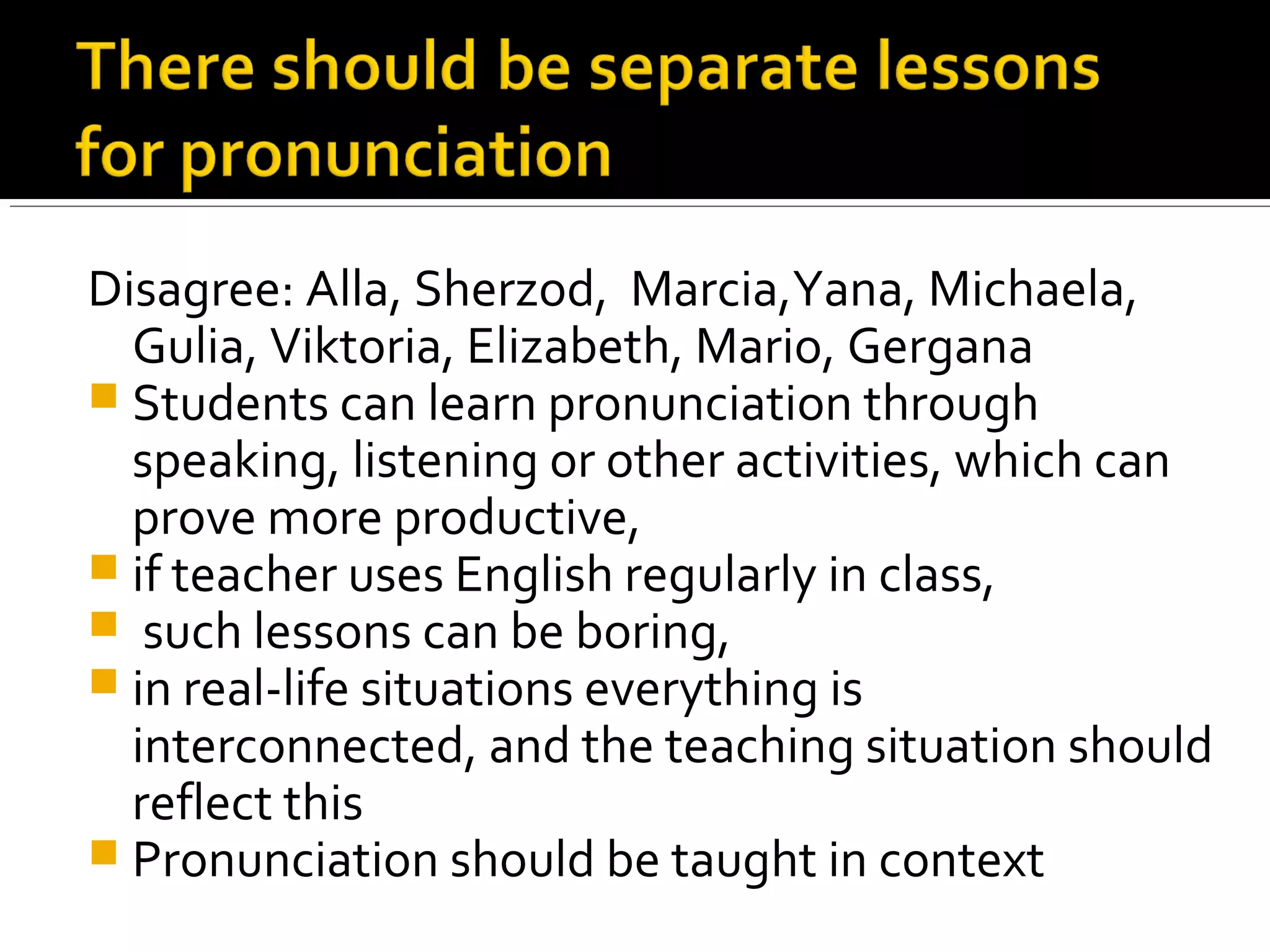 Teaching pronunciation | PPT