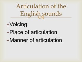 Basic definitions in teaching pronunciation (Part 1) | PPT