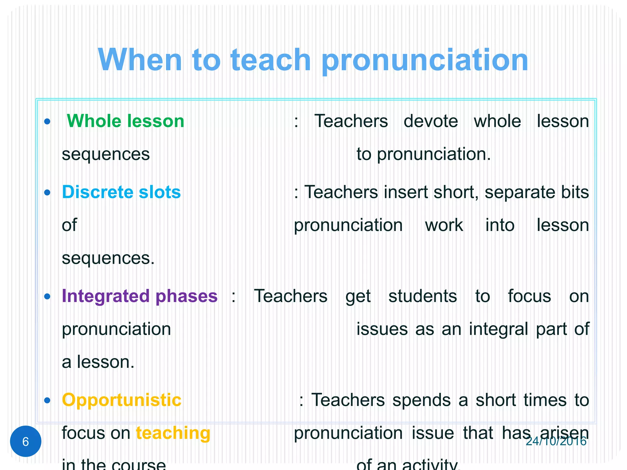 Teaching pronunciation | PPTX