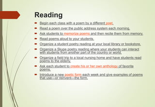 Teaching prose and poems | PPTX