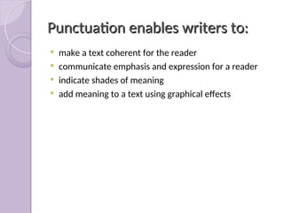 Teaching. Punctuation ppt useful for grade 6 students | PPT