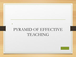 Teaching pyramid- critical success factors for teachers | PPT ...