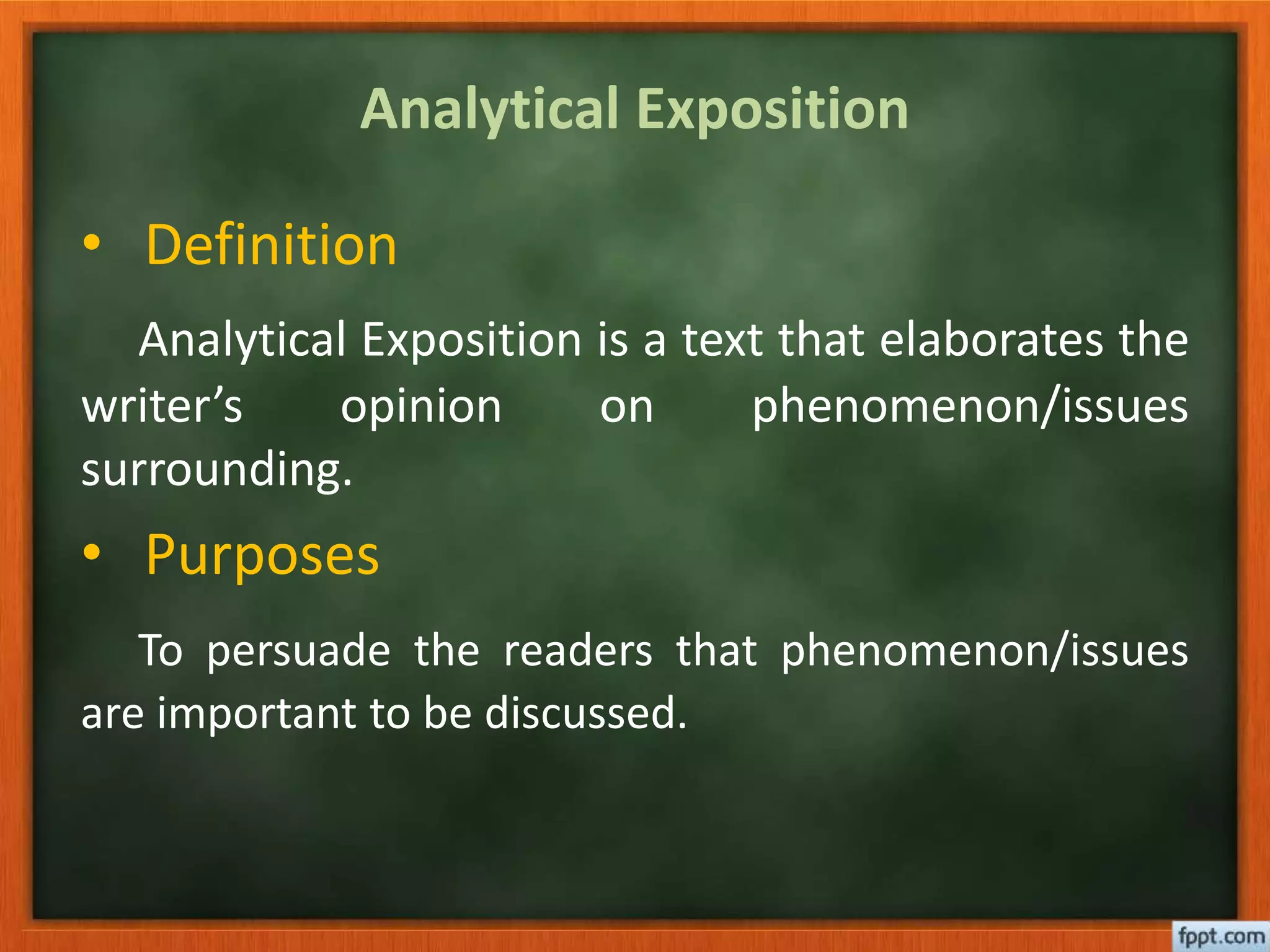 Analytical Expostion | PPTX