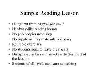 Teaching Reading | PPT