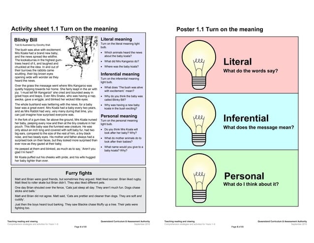 Teaching reading and viewing_ Comprehension strategies and activities ...