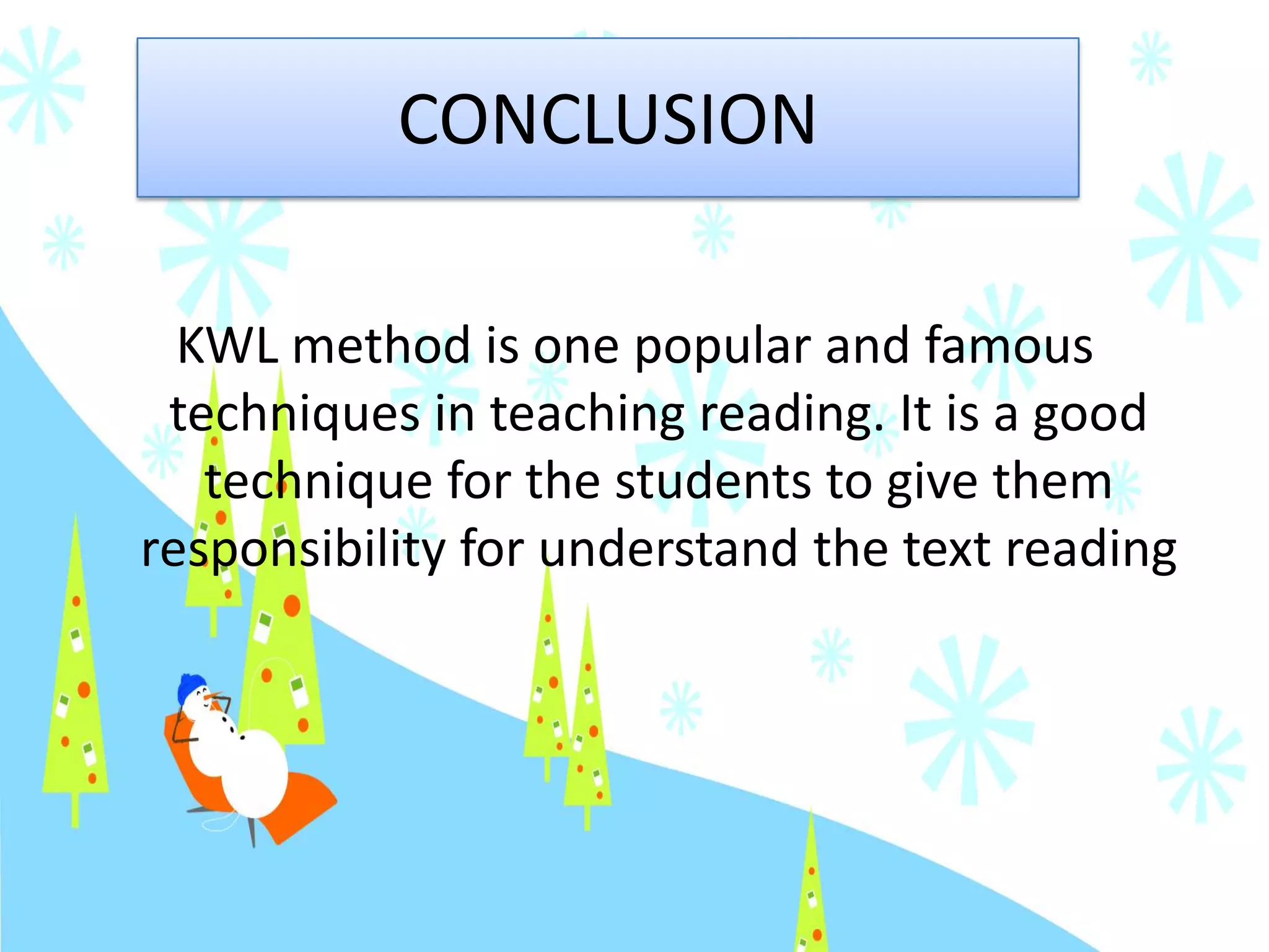 Teaching reading by kwl method | PPTX