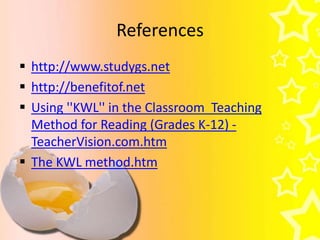 Teaching reading by kwl method | PPTX