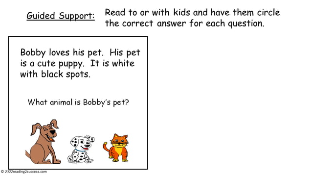 Teaching Kids Reading Comprehension Stages: How to Answer Literal ...