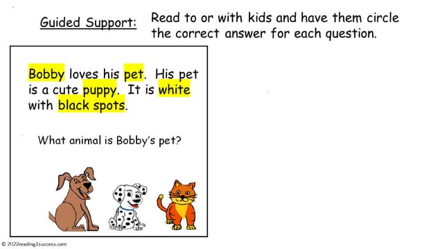 Teaching Kids Reading Comprehension Stages: How to Answer Literal ...