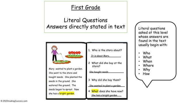 Teaching Kids Reading Comprehension Stages: How to Answer Literal ... Teaching Kids Reading Comprehension Stages: How to Answer Literal ...