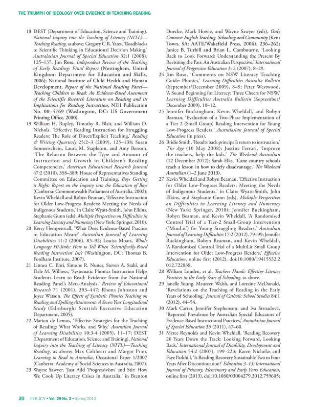 Teaching Reading in Australia Article - Buckingham, Wheldall, Beaman ...