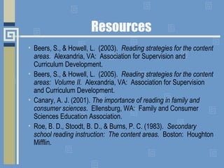 Teaching reading in content area revised | PPT