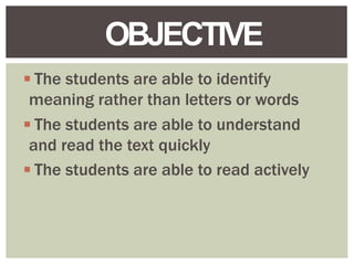 Teaching reading skill | PPT