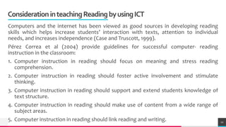 Teaching reading through ict | PPTX | Education