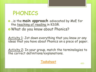 Teaching reading through phonics | PDF