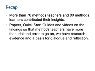 Teaching research methods: pedagogy of methods learning | PPTX