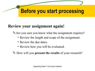 Teaching Research Skills | PPT