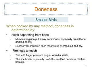 Teaching schedule 13 (Poultry meats, Classification and identification ...