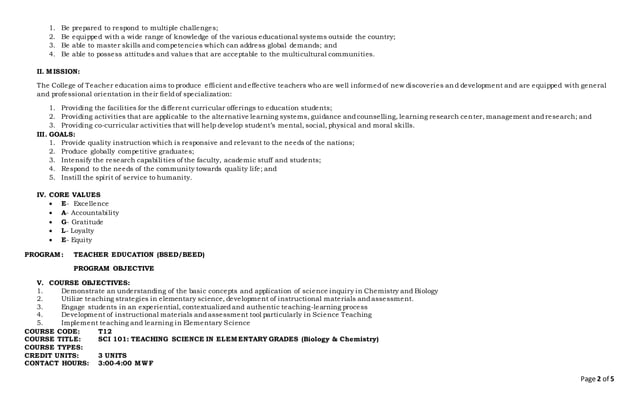 Teaching Science in the Elementary Course Syllabus.docx