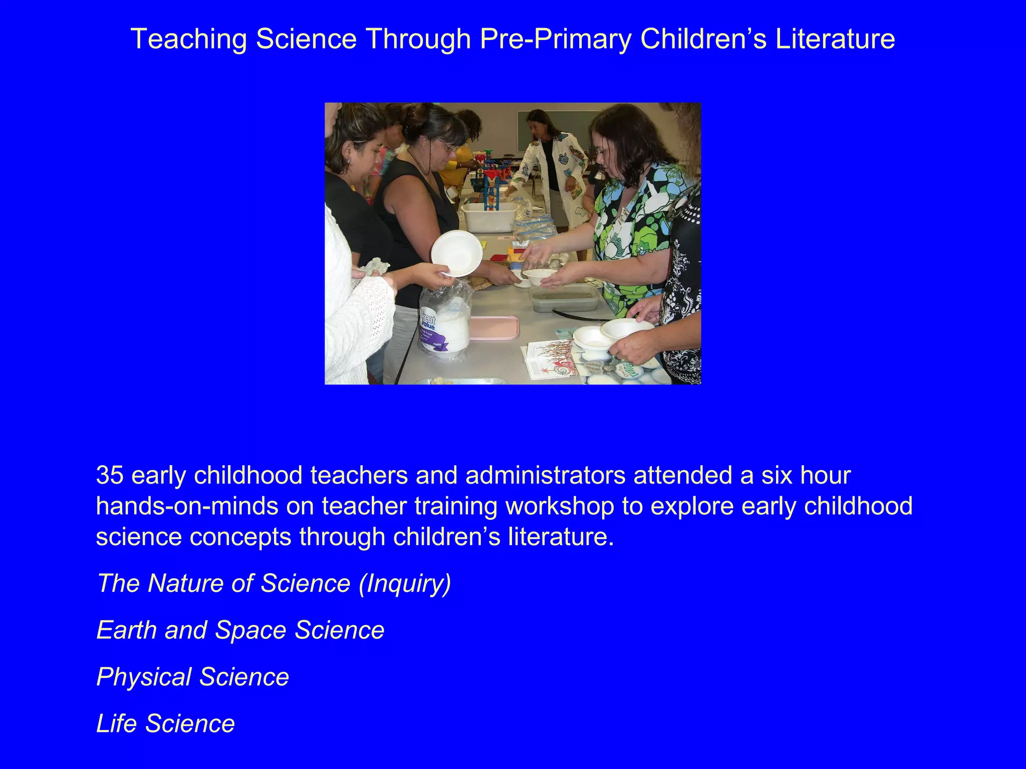 Teaching Science Concepts Through Pre-Primary Children's Literature ...