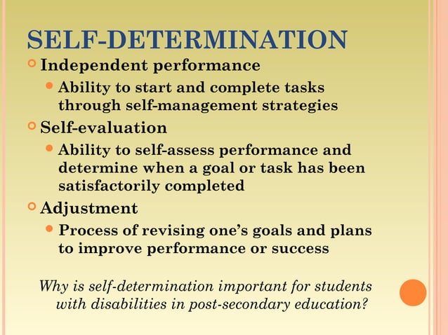 Teaching Self Advocacy | PPT