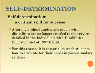 Teaching Self Advocacy | PPT