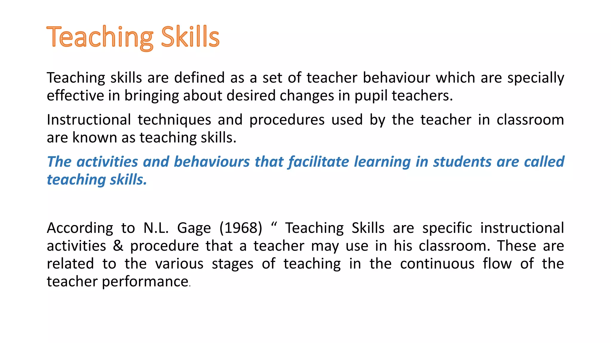 Teaching skills | PPTX