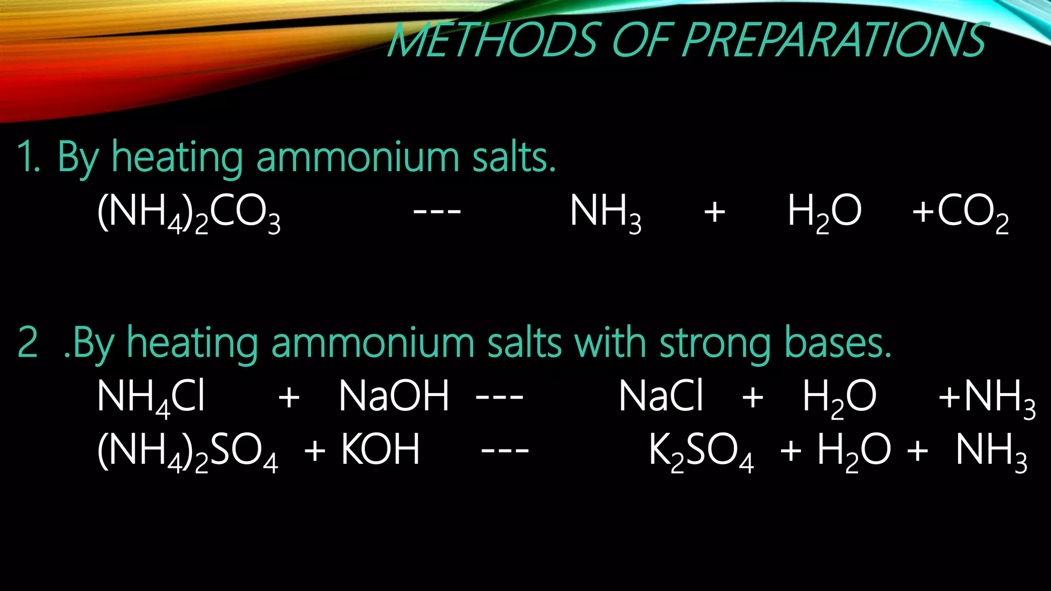 Teaching slides for ammonia | PPTX