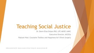 Teaching social justice | PPTX