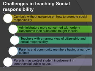 Teaching social responsibility | PPTX
