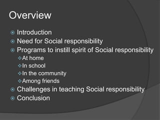 Teaching social responsibility | PPTX