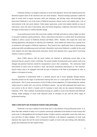 8 Teaching social work practice through intervention field work by Dr ...