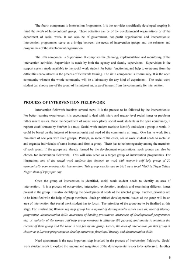 8 Teaching social work practice through intervention field work by Dr ...