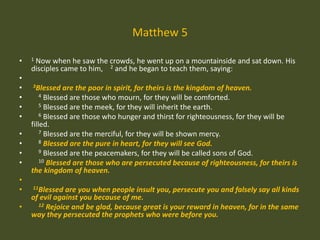 Teachings of Jesus Beatitudes | PPTX