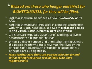 Teachings of Jesus Beatitudes | PPTX | Christianity | Religion ...