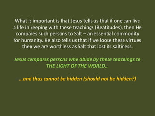 Teachings of Jesus Beatitudes | PPTX