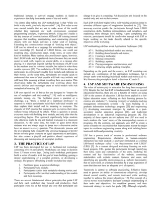 Teaching software engineering with lego serious play | PDF