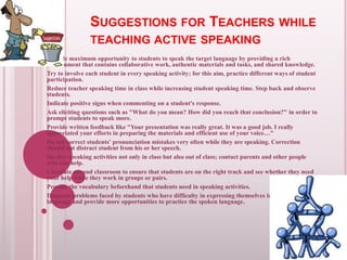 Teaching speaking | PPTX