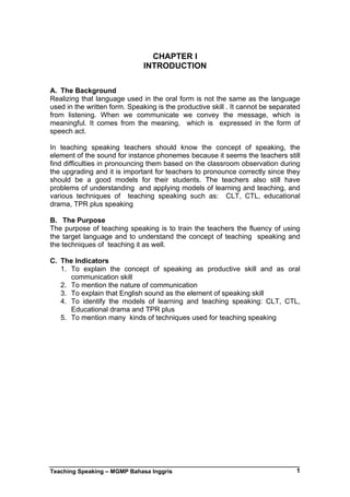 Teachingspeaking | PDF