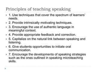 Teaching speaking | PPTX