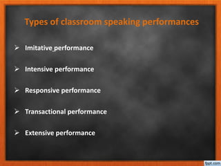 Teaching Speaking by Soukaina kouihi | PPT