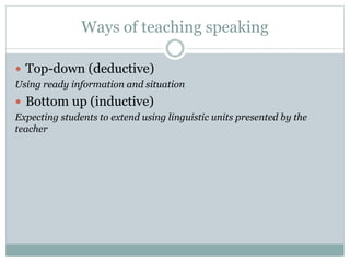 Teaching Speaking. Lecture presentation.pptx