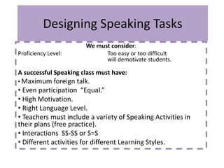 Teaching speaking and pronunciation ppt | PPTX