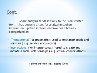 Teaching speaking; a text based syllabus approach | PPSX