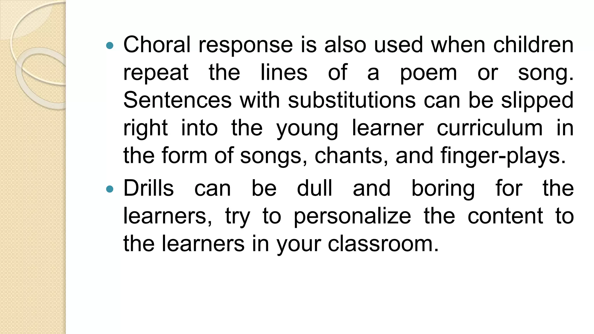 English for Young Learners - Teaching Speaking | PPTX