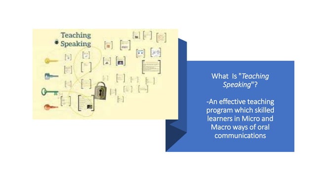 Teaching speaking in classroom | PPTX | Education