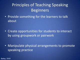Teaching Speaking And Listening Skills